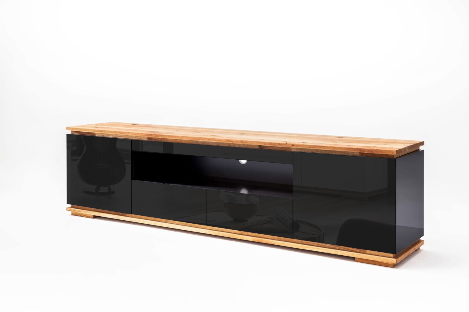 TV Lowboard Chia Eiche Massiv – Hochglanz – Möbeltraum